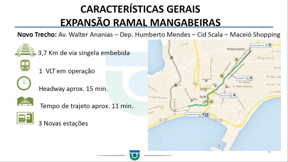 Expansão do VLT de Maceió é apresentado em Clube de Engenharia