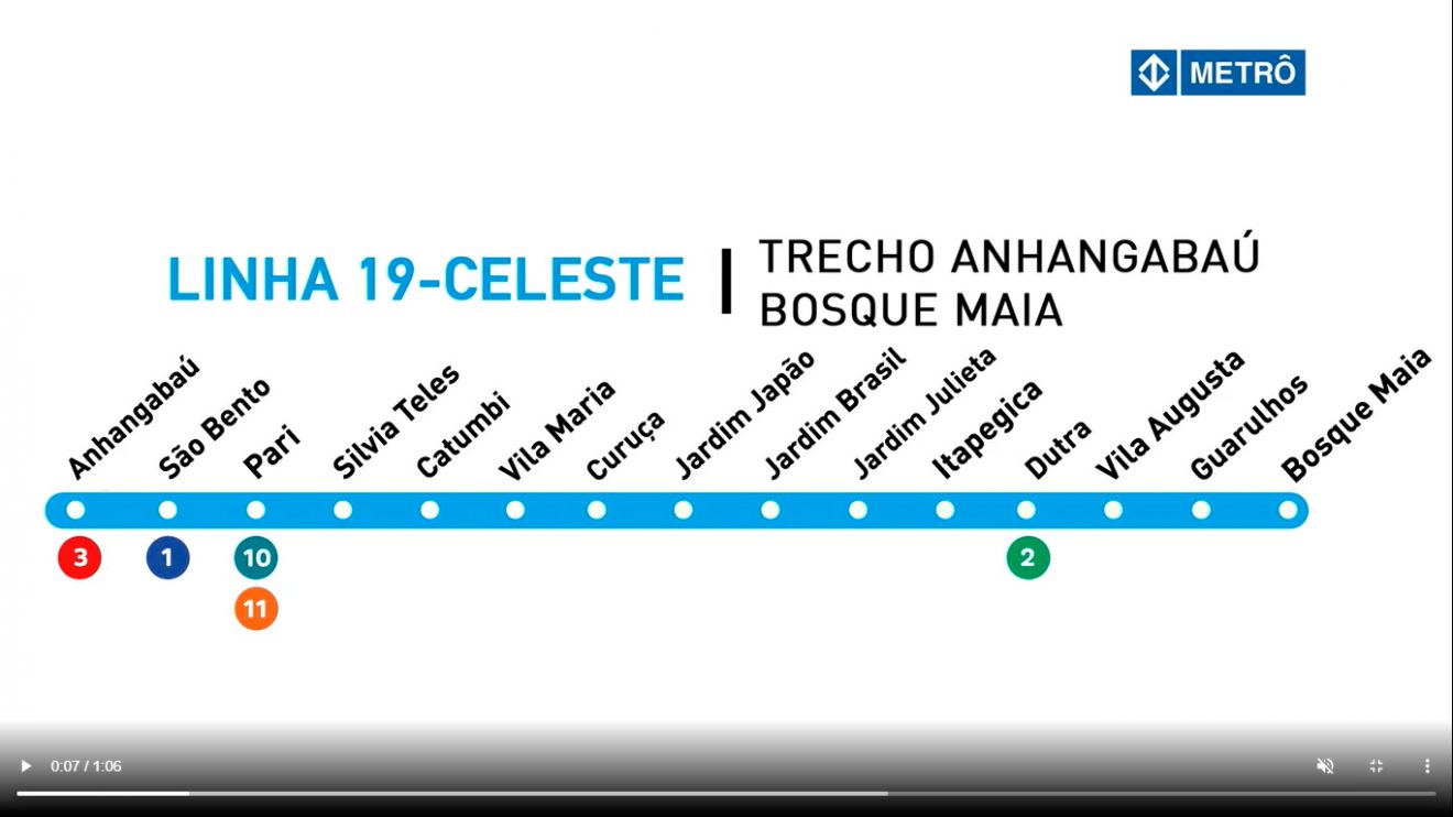 Citando "primeiro passo" novo vídeo mostra trajeto da Linha 19 do Metrô