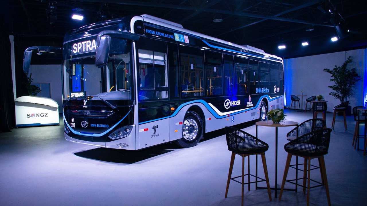 Vídeo mostra novo ônibus elétrico da Higer que vai operar em São Paulo