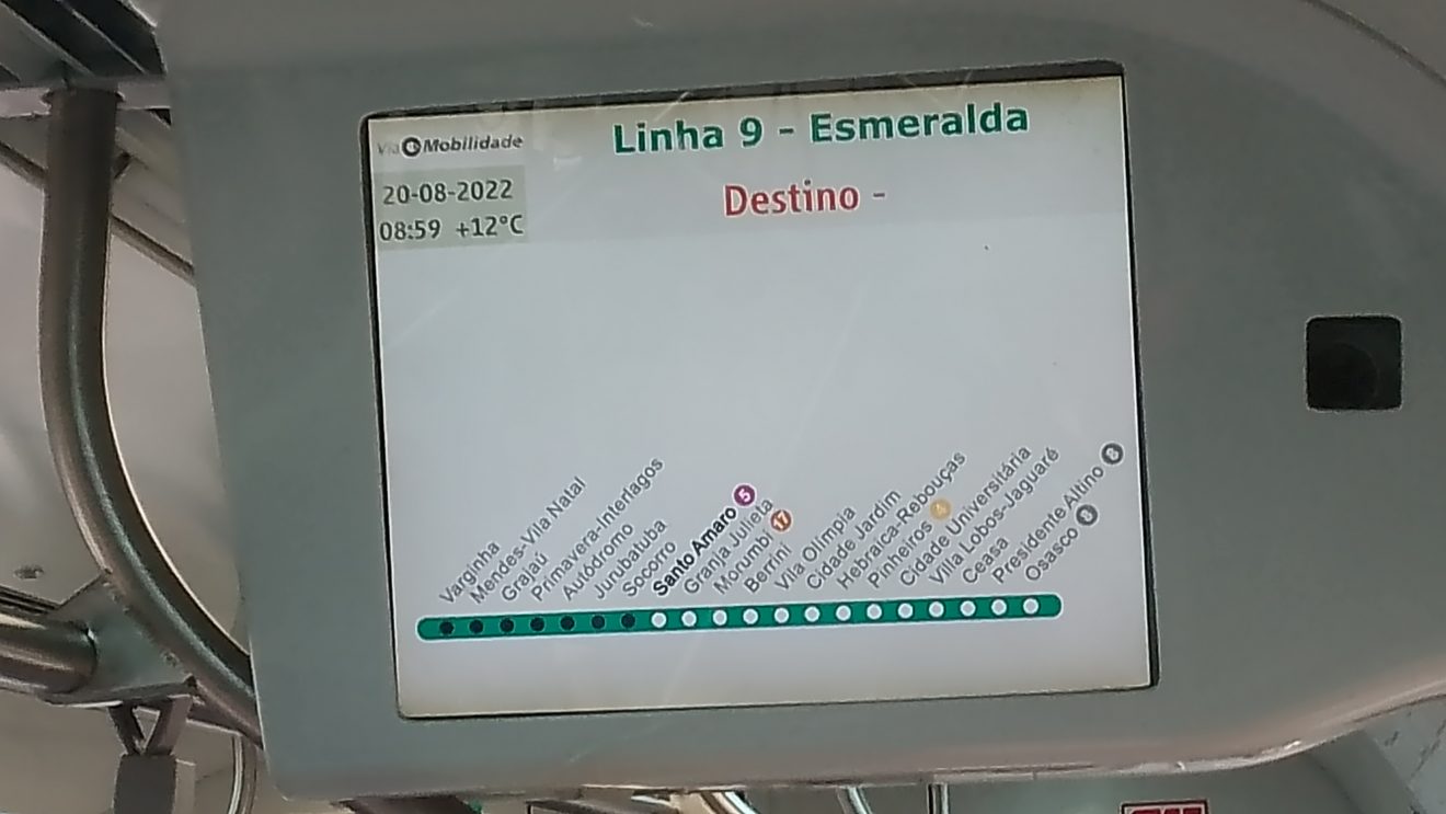 "Mapa do futuro" na Linha 9-Esmeralda mostra Varginha e linha 17