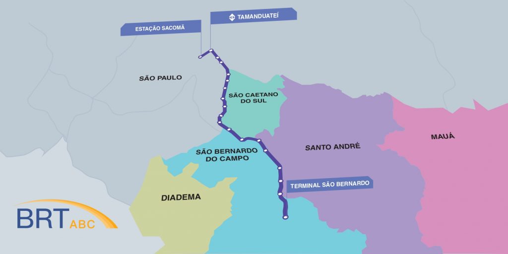 BRT ABC poderá ter estação ao lado de via férrea entre SP e São Caetano