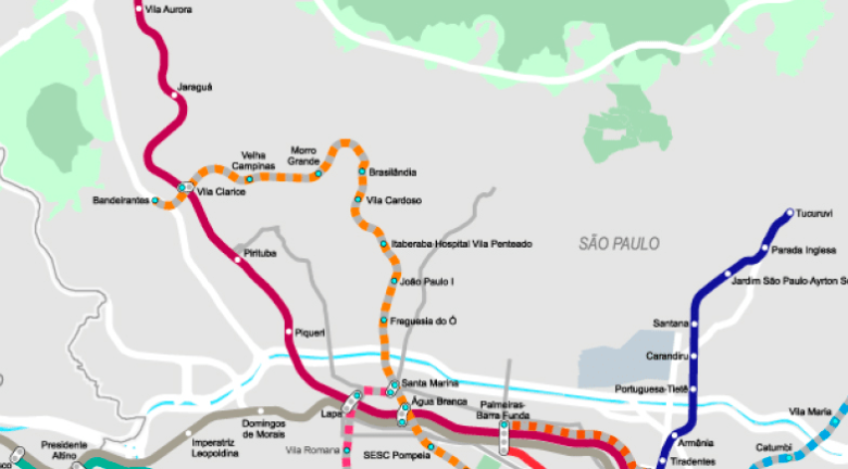 Reveladas as estações da extensão da Linha 6-Laranja até a Mooca