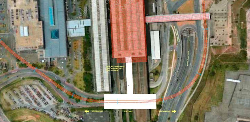 Como será a conexão entre as Linhas 14, 3 e 11 em Itaquera?