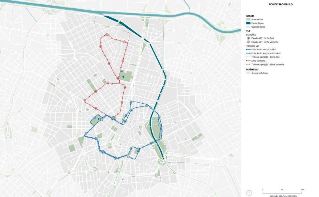 Conheça o trajeto detalhado do VLT no centro de SP